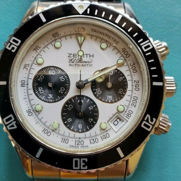 Zenith El Primero ("The First") De Luca White Face Box and Papers - NO ...