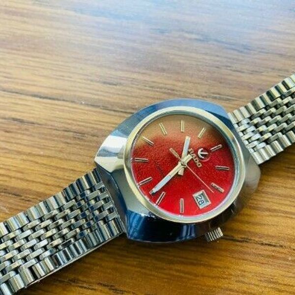 Vintage RADO Companion Red Dial Automatic , Gents Watch, Swiss made ...