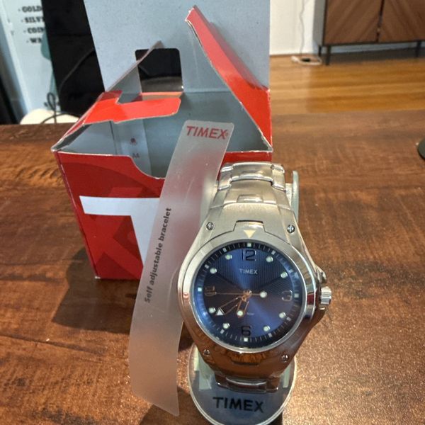 TIMEX QUARTZ BLUE DIAL T23222-U6 MEN'S FULL WORKING, ALL ORIGINAL ...