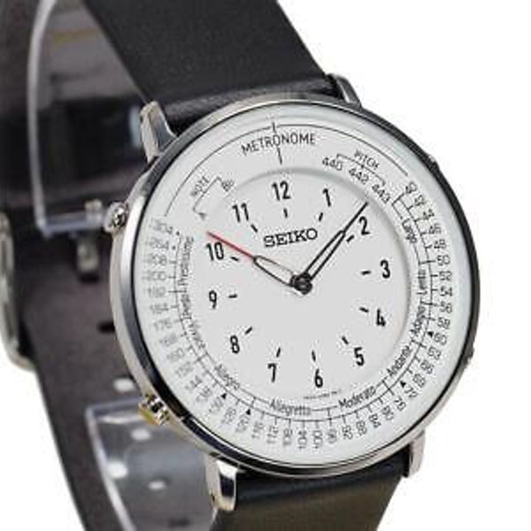 SEIKO Metronome Watch SMW006A Standard Line Color Monotone Black White ...