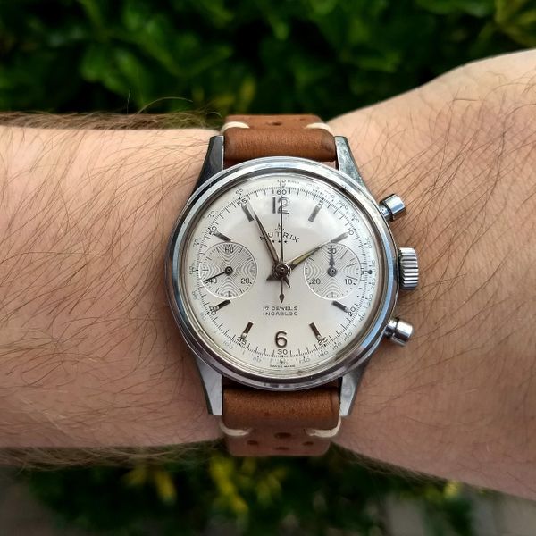 FS: Vintage Mutrix 'Triple Star' Chronograph /Steel case/ Pump Pushers ...