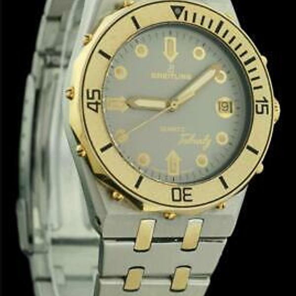 Breitling Tabarly Yacht Sport Two Tone Quartz Watch 80770 | WatchCharts ...