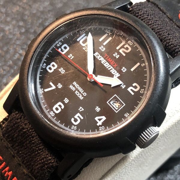 Timex Expedition Indiglo Menâ s Field Watch WR100 Luminous Hands ...
