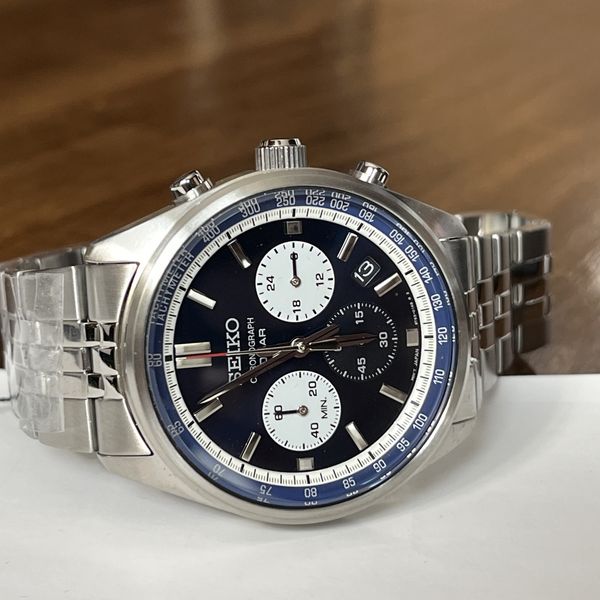 SEIKO ESSENTIALS Chronograph Stainless Steel 42mm Men's Watch SSB427 ...