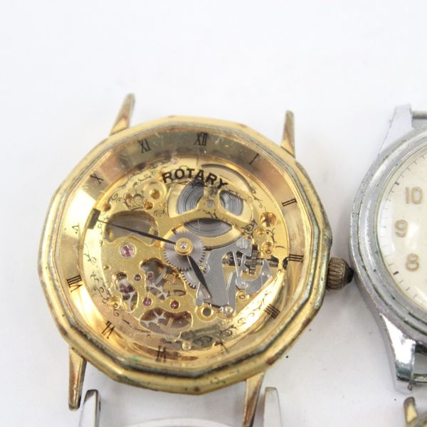 Mens Assorted Vintage Mechanical Watch Heads Rotary Timex Etc Working x ...