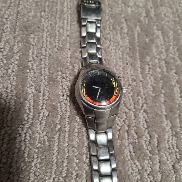 Super Rare Fossil Big Tic JR-8215 Men's Wrist Watch FLAME Dial (35mm.) | WatchCharts Marketplace