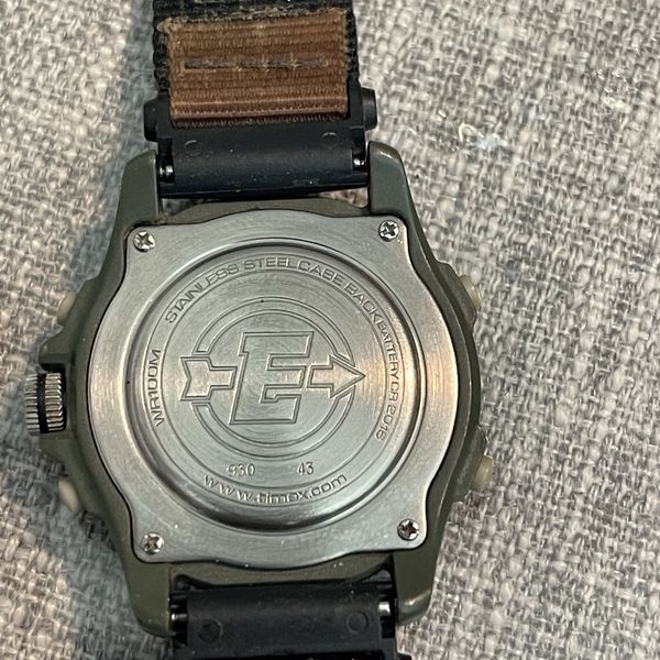 MENS TIMEX INDIGLO MILITARY STYLE EXPEDITION 12/24 HOURS DIAL QUARTZ ...