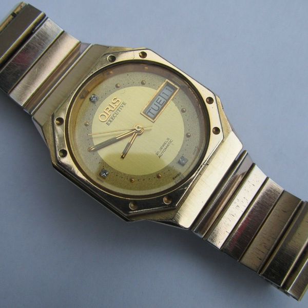 MEN'S ORIS EXECUTIVE AUTOMATIC 21 JEWELS DAY-DATE WATCH SWISS ...