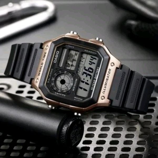 Casio AE1200WH-5AV, Chronograph Watch, Illuminator, 5 Alarms, 10 Year ...