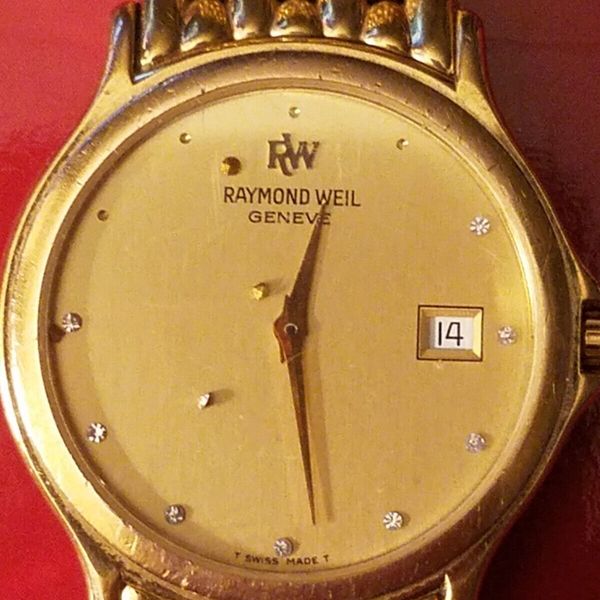 Raymond Weil Gold Plated Men's Quartz Watch w/ Date 5568 | WatchCharts ...