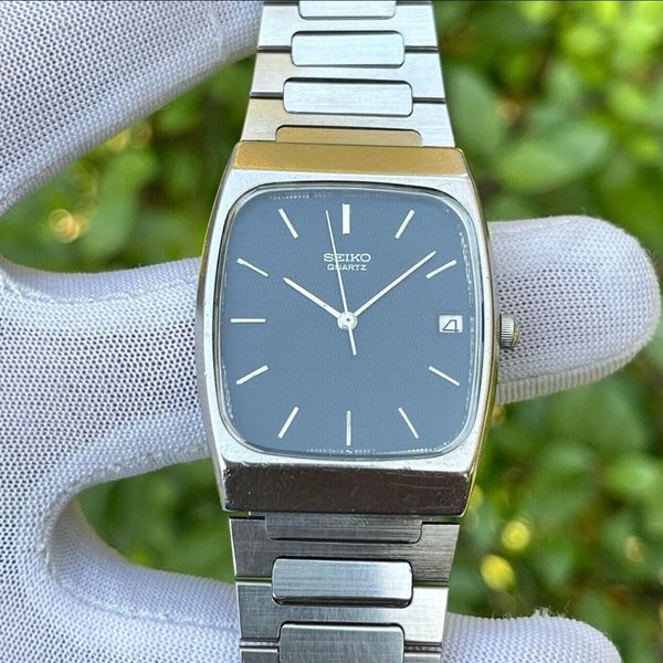 Vintage Seiko Blue Textured Dial Original Japan Men's Quartz Watch 7432-5020 | WatchCharts ...