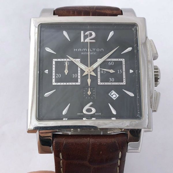 HAMILTON REF H32666535 Jazzmaster SQUARE Automatic Chronograph Valjoux ...