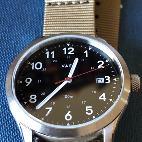 SOLD: Vaer Field Watch Black Dial Swiss Quartz Sapphire Crystal $79 ...