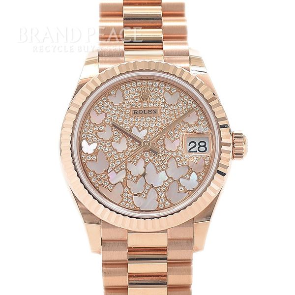 Rolex Datetojust 278275 Ladies White Shell Butterfly K18RG Random 21 ...