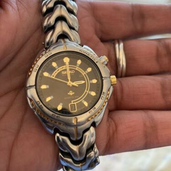 Vintage Seiko Kinetic Sports 100 Watch 3M22-0B99 | WatchCharts Marketplace