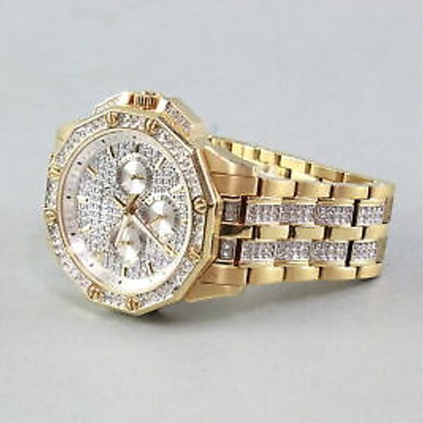 Bulova Men's 98C126 Swarovski Crystal Pave Bracelet Watch | WatchCharts ...