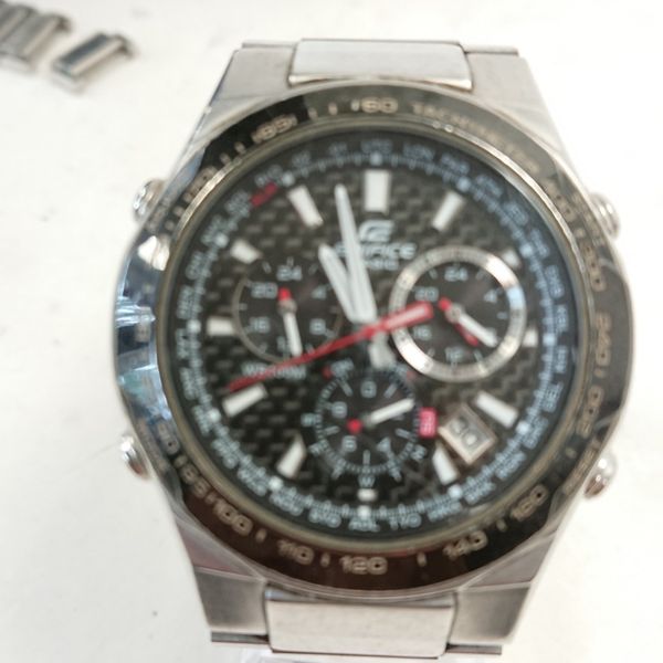 Casio Edifice Chronograph Watch with Box & Extra Links Mens Wristwatch ...
