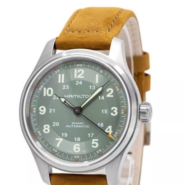 Hamilton Khaki Green Dial Automatic Casual 100M Men's Watch H70545560 ...