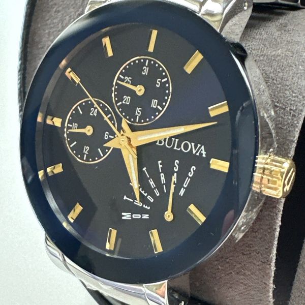 Bulova Futuro Men's Quartz Day/Date Indicator Two-Tone 40mm Watch ...