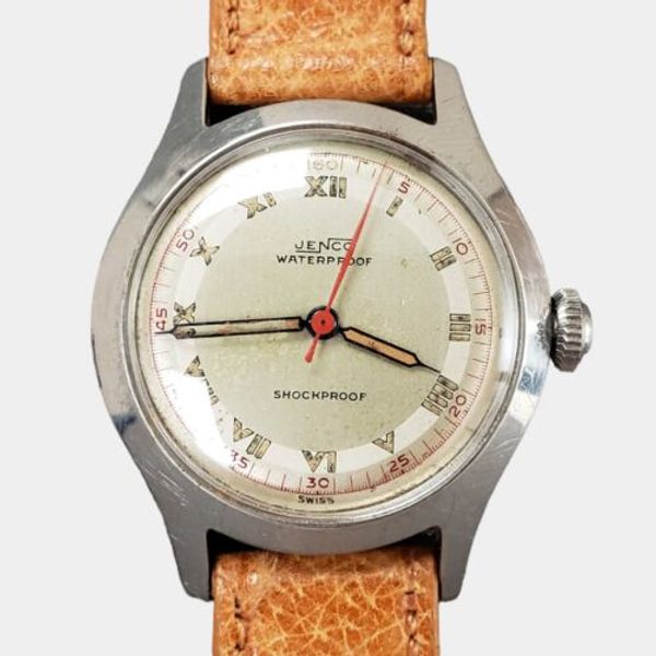 1950s Jenco Swiss Made Vintage Men's Hand Wind Watch, Sector Dial, All ...