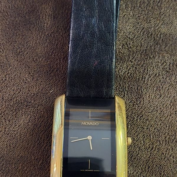 Movado Museum Elino Mens Swiss Watch Curved Face Ultra Slim 87 C1 480.2 ...