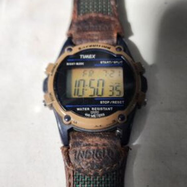 Vintage Timex Indiglo Wristwatch Mens 100 Meters Watch 40mm Case Unisex ...