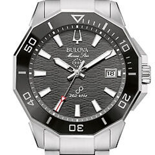 Bulova Silver Mens Analogue Watch Marine Star C Series Hpq Precisionist ...