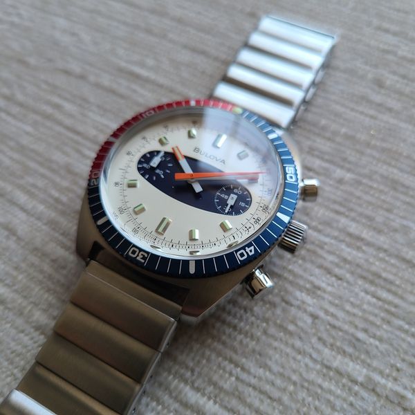 Custom Bulova Men's Surfboard Chronograph 98A253 With OEM 98A254 Case ...