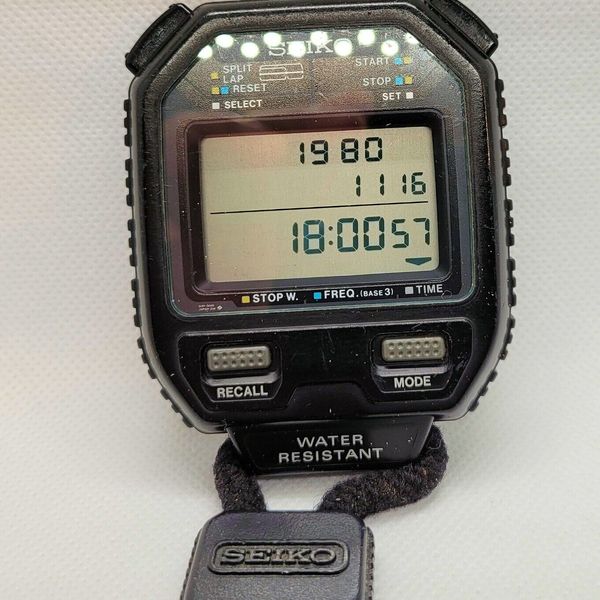 (K33) SEIKO ELECTRONIC-WATER RESITANT-STOP WATCH-S101-5010 AO ...