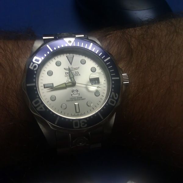 fs: invicta grand diver 3046, blue bezel / silver dial, miyota auto ...