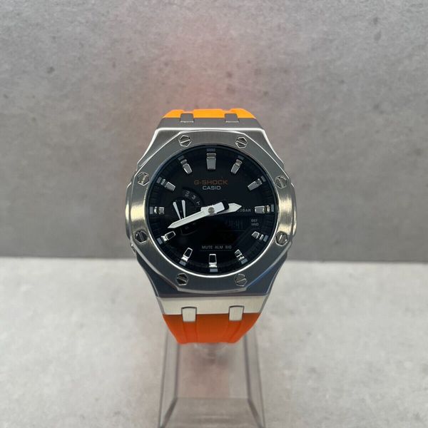 Custom Orange CASIO G-Shock GA-2100 - AP royal oak mod, Men's watch ...
