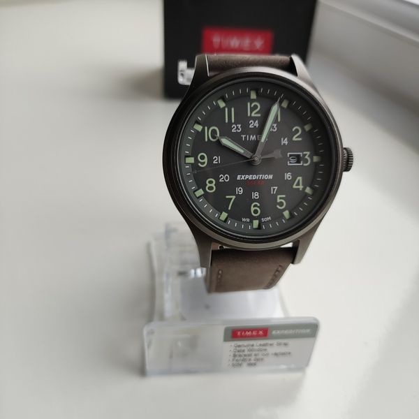 Timex Men's Expedition Scout Solar-Powered Metal Grey 40mm Watch ...