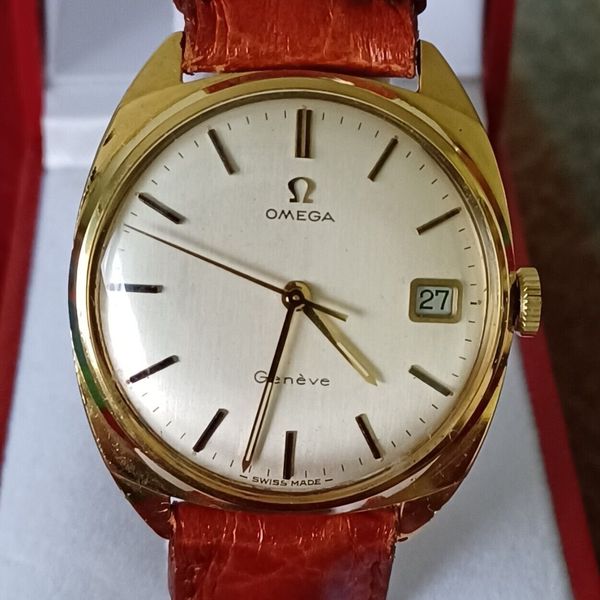 Vintage 1970 Omega 18k solid yellow gold Geneva cal 613- MAKE OFFER ...