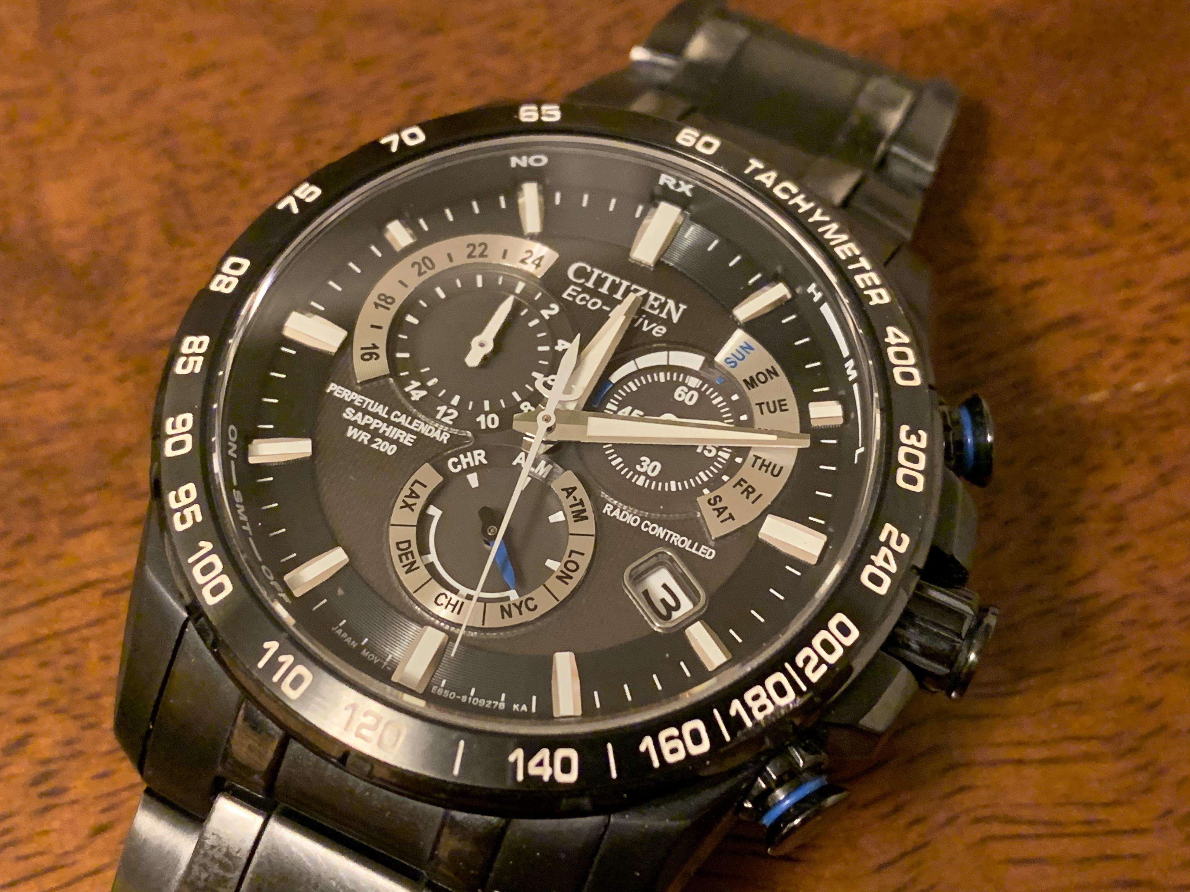 Citizen AT4007-54E Solar Perpetual Sapphire | WatchCharts