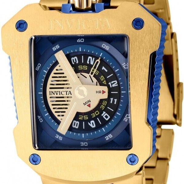 NEW INVICTA 41659 S1 JM CORREA LIMITED AUTOMATIC WATCH GOLD BLUE STEEL ...