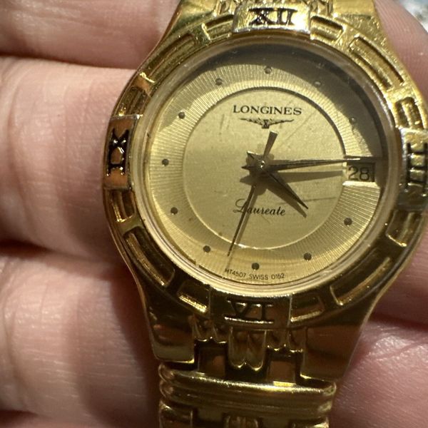 Untested Longines Laureate Watch Women 25mm Dial Gold -Repair Missing ...