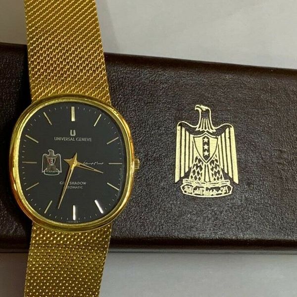 Universal Geneve Gilt Shadow Automatic 2-66 Men Watch Iraq Saddam ...