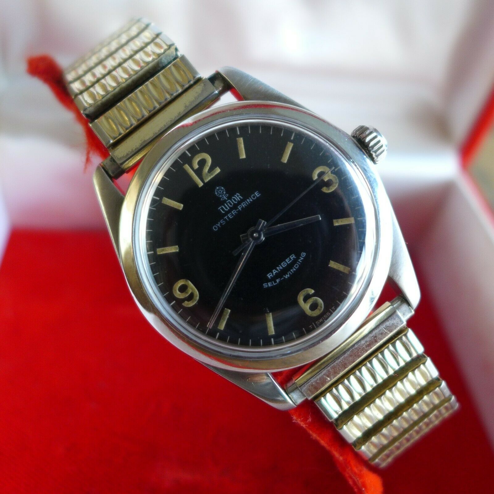 A RARE VINTAGE 1966 ROLEX TUDOR RANGER WITH ORIGINAL BOX AND GUARANTEE ...