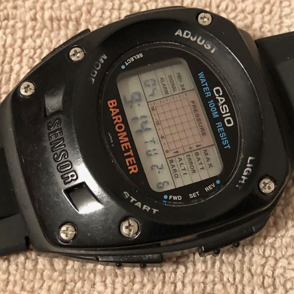 Vintage Men's Casio Digital Barometer Watch - RARE/ BM-600 ...