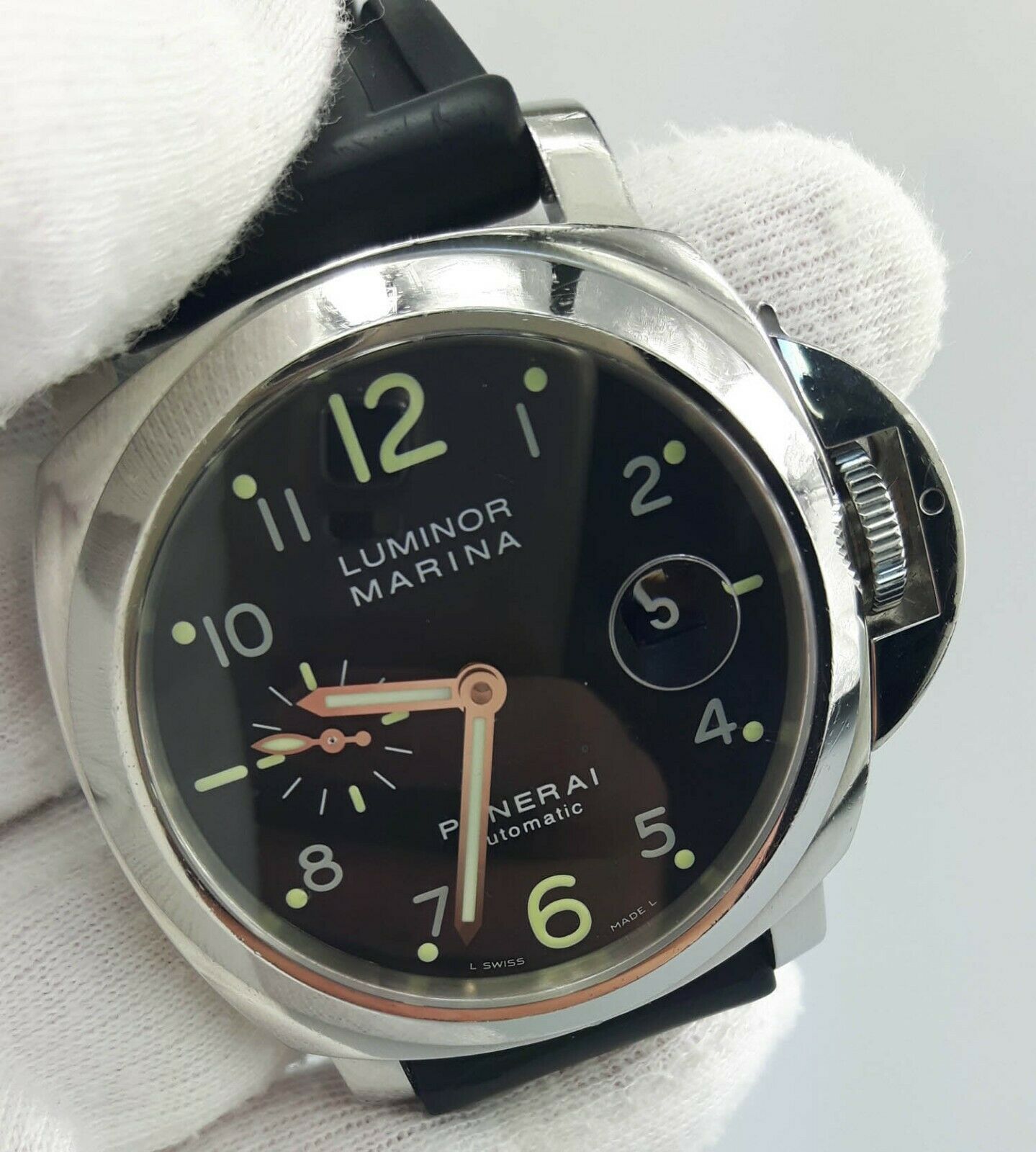 100% Authentic Panerai Luminor Marina Automatic Men’s Watch PAM 164 ...