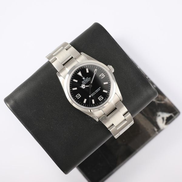 Rolex Mens Explorer I 114270 Automatic 36mm Steel Oyster Black Dial ...