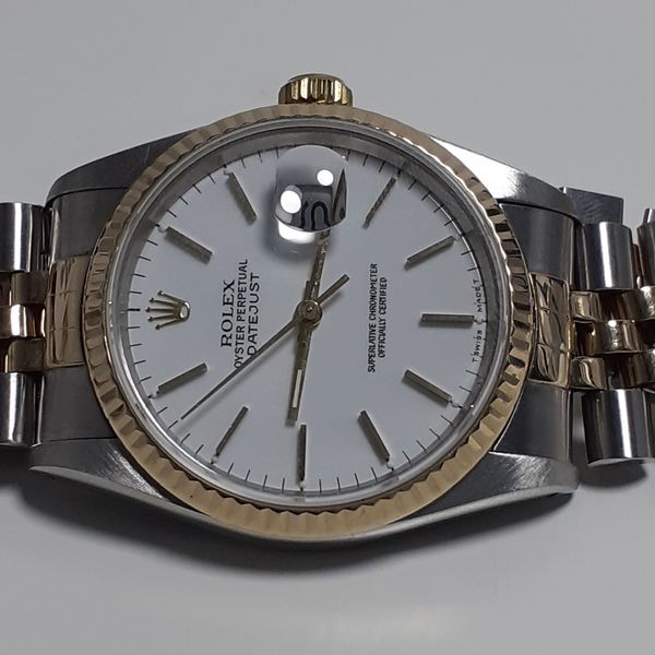 Rolex Datejust 36 mm Steel 18K Yellow Gold Jubilee Watch 16233 X Series ...