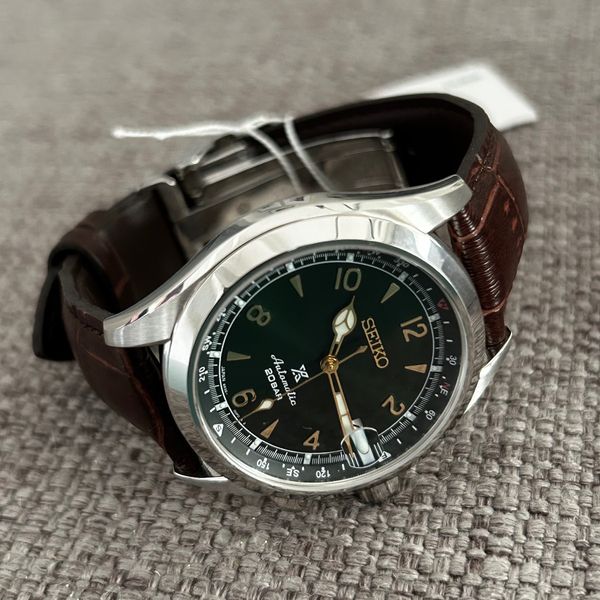 NEW SEIKO PROSPEX ALPINIST SPB121 GREEN DIAL BROWN LEATHER STRAP ...