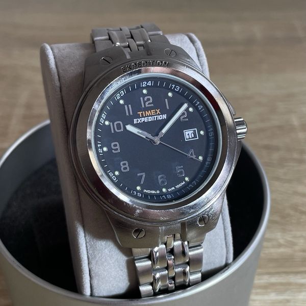 Timex Expedition Indiglo WR 100m Silver 42mm Menâ s Quartz Watch - New ...