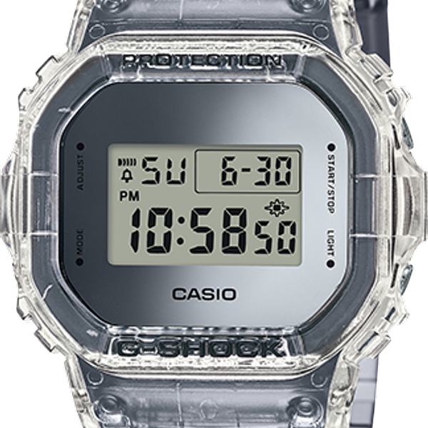 New Casio G-Shock DW5600SK-1 Clear Skeleton Digital Watch | WatchCharts
