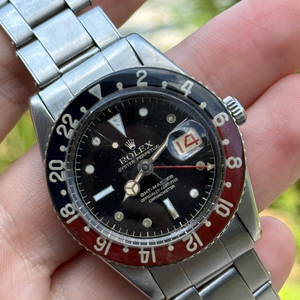 Rolex GMT-Master Ref 6542 â pussy galoreâ bakelite bezel vintage 38 mm ...