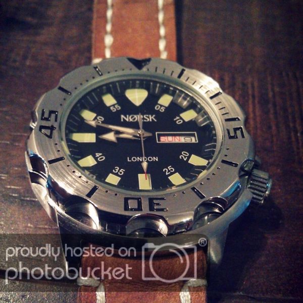 infamous Norsk watch (seiko monster homage) for cheap + new strap ...