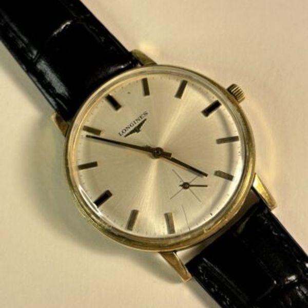 LONGINES Gold Plated Vintage Menâ s Sub-Seconds 1960â s Manual Date ...