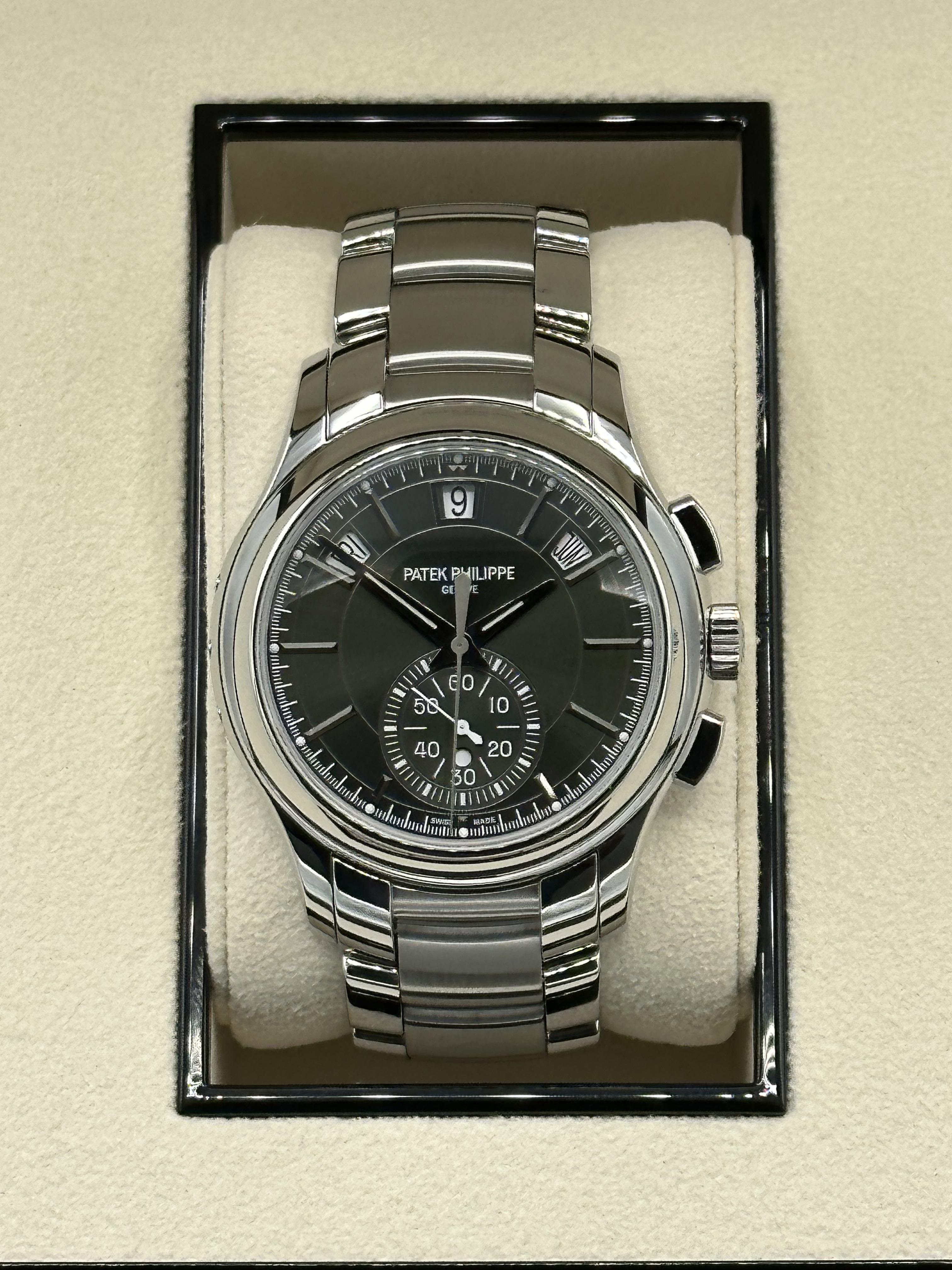 FSOT:2021 Patek Philippe 5905/1A Annual Flyback Chronograph Olive Dial ...