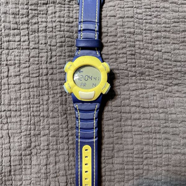 Swatch BLUE and YELLOW Watch RARE Swatch Digital Watch Vintage Swiss ...